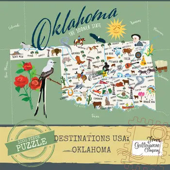 Oklahoma 1000 Piece Jigsaw Puzzle – Galleyware Company