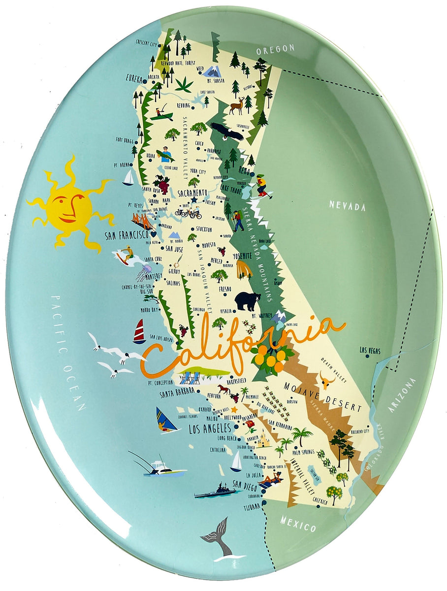 CALIFORNIA PLATTER | CALIFORNIA MELAMINE PLATTER – Galleyware Company